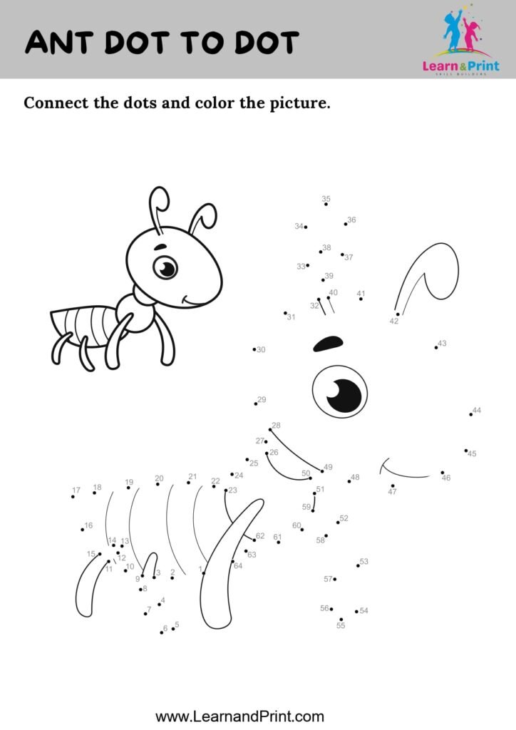 Free Insect Dot to Dot Printable Pages for Kids | Learn and Print