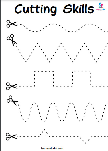 Free Scissor Skills Worksheets for Preschoolers: Fun Cutting Practice ...